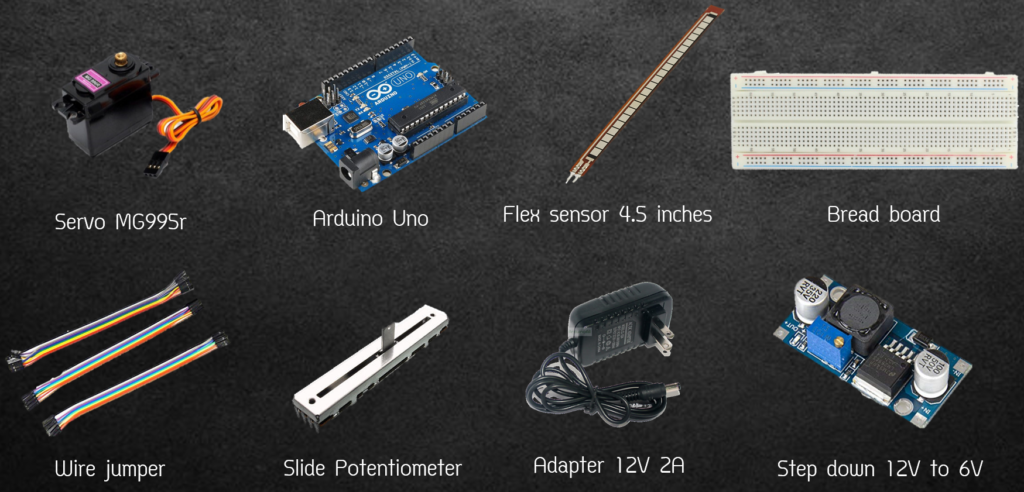 การพัฒนาแขนกลเพื่อตรวจจับวัตถุโดยวัดจากค่าความโค้งงอของ Flex Sensor Robot Gripper For Detecting